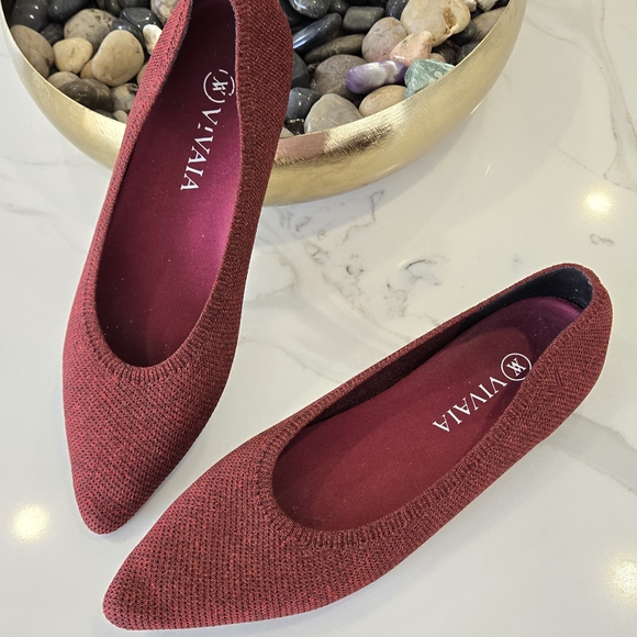 Vivaia | Shoes | Vivaia Red Flat Shoes 4 | Poshmark